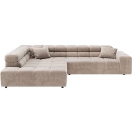 Ecksofa Home Affaire, B:319cm H:70cm T:215cmmacchiato, 100% Polyester, Wohnzimmer, Sofas, "Ancona, Ecksofa, incl. Kopfteilverstellung, Breite 319 cm,