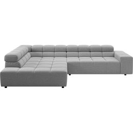 Ecksofa Home Affaire, B:319cm H:70cm T:215cmsilber, 100% Polyester, Wohnzimmer, Sofas, "Ancona, Ecksofa, incl. Kopfteilverstellung, Breite 319 cm,