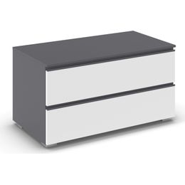 TV-Board Rauch, B:80cm H:42cm T:42cmgraumetallic, alpinwei&szlig;, Holzwerkstoff, Sideboards, "Sideboard Kommode Lowboard TV-Schrank MAINZ", praktische und