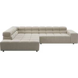 Ecksofa Home Affaire, B:319cm H:70cm T:215cmnature, 88% Polyester, 12% Polyacryl, Wohnzimmer, Sofas, "Ancona, Ecksofa, incl. Kopfteilverstellung,