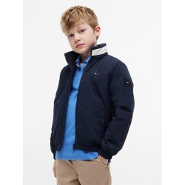 Tommy Hilfiger Jungen Blousonschwarz night navy, Gr. 10, unifarben, Web, Obermaterial: 100% Nylon. Futter: 100% Polyester. F&uuml;llung: 50% Polyester,