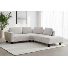 Sit & More Ecksofa SIT & MORE, B:223cm H:84cm T:251cmivory, 100% Polyester, Wohnzimmer, Sofas, "Concept", Modernes Sofa in drei Fu&szlig;farben zur Auswahl