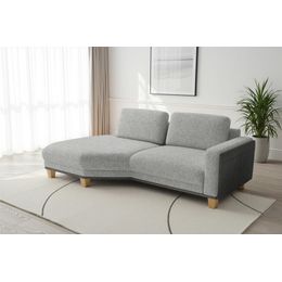Sit & More Ecksofa SIT & MORE, B:237cm H:84cm T:126cm, grau, 100% Polyester, Wohnzimmer, Sofas, "Concept", Modernes Sofa in drei Fu&szlig;farben zur Auswahl