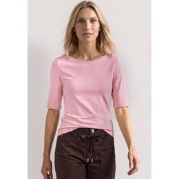 Street One Damen T-Shirt, rosa, Gr. 34, unifarben, Web, Obermaterial: 50% Baumwolle, 50% Modal. Futter: 100% Baumwolle, Shirts, in Unifarbe