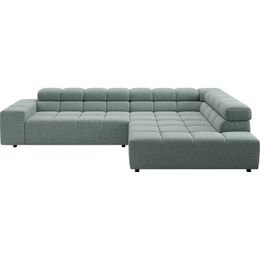 Ecksofa Home Affaire, B:319cm H:70cm T:215cmsage, 100% Polyester, Wohnzimmer, Sofas, "Ancona, Ecksofa, incl. Kopfteilverstellung, Breite 319 cm,