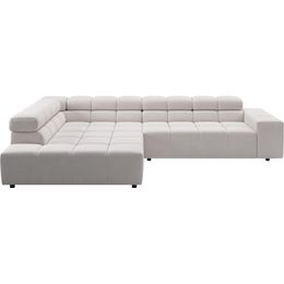 Ecksofa Home Affaire, B:319cm H:70cm T:215cmwei&szlig;, 100% Polyester, Wohnzimmer, Sofas, "Ancona, Ecksofa, incl. Kopfteilverstellung, Breite 319 cm,