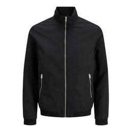 Jack & Jones PlusSize Herren Blouson "JJERUSH HARRINGTON BOMBER NOOS PLS"schwarz, Gr. 6XL, JACK & JONES PLUSSIZE, unifarben, Web, Obermaterial: 100% Polyester, Jacken,