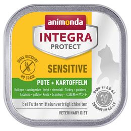 animonda Integra Protect Sensitive Pute und Kartoffeln Katzen-Nassfutter glutenfreies Nassfutter 32x100g