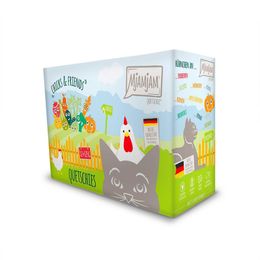 MjAMjAM Chicks & Friends Box Katzen-Nassfutter mit H&uuml;hnchen 12x125g