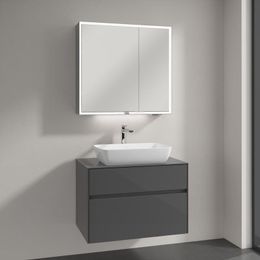 Villeroy & Boch Villeroy & Boch Embrace Schrank mit Artis Waschtisch, mit Spiegelschrank My View Now, 417258R1+A95500FP+A4558000, My View Now