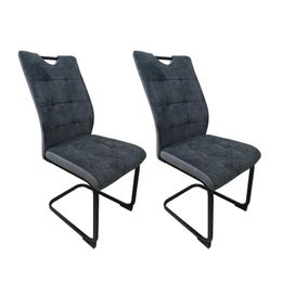 HTI-Living Schwingstuhl Mateo Grau 2er-Set