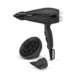 BaByliss Haartrockner 6710DE Turbo Pro 2100 (2.100 Watt, AC-Motor, 2 Temperatur-/ 2 Geschwindigkeitsstufen, feststellbare Kaltlufttaste, Ionen-Technologie, 2 Zentrierd&uuml;sen, Diffusor, 2,8 m Kabel, Made in Italy)