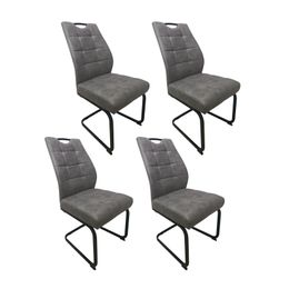 HTI-Living Schwingstuhl Marek Hellbraun 4er-Set