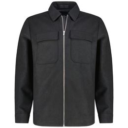 Jack & Jones Herren Gro&szlig;e Gr&ouml;&szlig;en | Jack&Jones Hemdjacke mit Wolle, wasser- und schmutzabweisend Farbe schwarz Gr&ouml;&szlig;e: 5XL