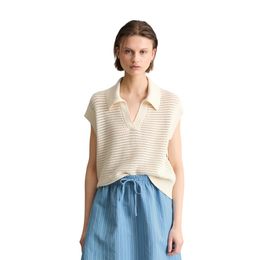 Marc O'Polo Damen Pullundercreamy wei&szlig;, Gr. XXL, MARC O'POLO DENIM, Strick, Obermaterial: 100% Baumwolle, Pullover, regular aus Organic Cotton