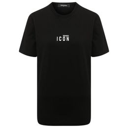 Dsquared2 Icon Kleines Brustlogo Schwarzes T-shirt
