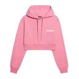 Jacquemus Le Sweatshirt Court Pink Cropper Hoodie