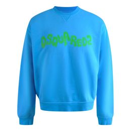 Dsquared2 Sweatshirt Mit Kontrastierendem Markenlogo, Blau