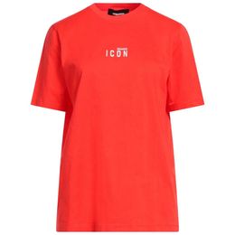 Dsquared2 Icon Kleines Brustlogo Rotes T-shirt