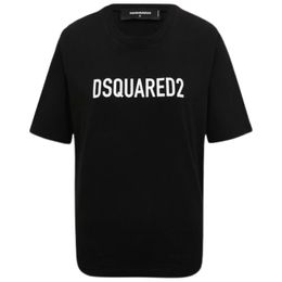 Dsquared2 Schwarzes T-shirt Mit Auff&auml;lligem Logo-print