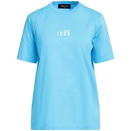 Dsquared2 Icon Kleines Brustlogo Hellblaues T-shirt