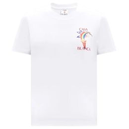 Casablanca Bedrucktes, Tailliertes Wei&szlig;es T-shirt F&uuml;r Naturlehrer