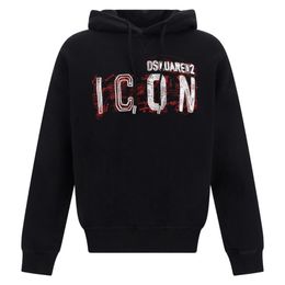 Dsquared2 Icon Scribble Logo Cool Fit Schwarzer Hoodie