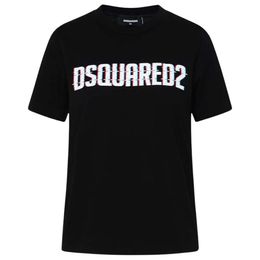 Dsquared2 Logo Print Rundhals-t-shirt, Schwarz