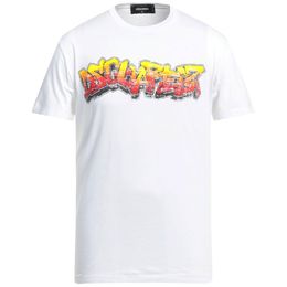 Dsquared2 Wall Tag Logo Wei&szlig;es T-shirt