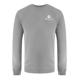 Aquascutum Active Fleece Mit Kleinem Logo Und Rundhalsausschnitt In Mondstein