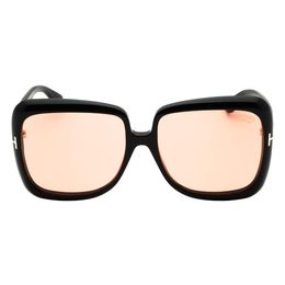 Tom Ford Lorelai Sonnenbrille In Gl&auml;nzendem Schwarz
