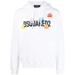Dsquared2 Pac-man Cool Fit Wei&szlig;er Hoodie