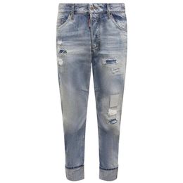 Dsquared2 Jeans Mit Used-patchwork-design, Lockere Passform, Blau