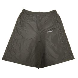Off-White - Schwarze Trainingsshorts Mit Diag-umrissenem Muster
