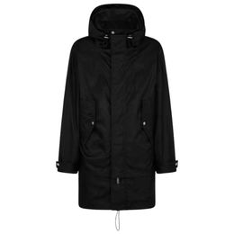 Dsquared2 Fish Tail Long Black Parka Jacket