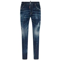 Dsquared2 Skater Jeans Destroyed Reinforced Patch Blue Jeans