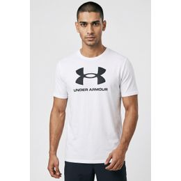 Under Armour Herren T-Shirt "UA SPORTSTYLE LOGO UPDATE SS"wei&szlig;, Gr. XL, Obermaterial: 60% Baumwolle, 40% Polyester, Shirts, mit Grafik-Design,