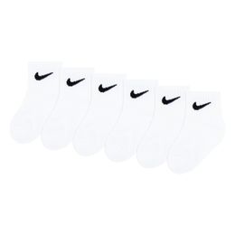 Nike Sportswear M&auml;dchen Socken "NHN SWOOSH 6PK INFANT ANKLE SO", Gr. 98wei&szlig;, Obermaterial: 52% Baumwolle, 43% Polyester, 5% Elasthan, Socken, f&uuml;r
