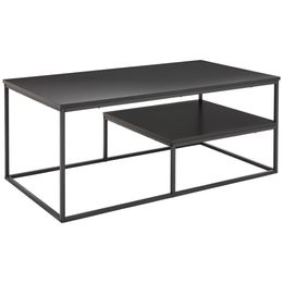Mid.you Couchtisch, Schwarz, Metall, Holzwerkstoff, rechteckig, Flachrohr, 60x45x110 cm, Bsci, einfacher Aufbau, Wohnzimmer, Wohnzimmertische, Couchtische