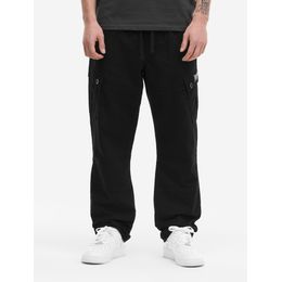 Lonsdale Herren Cargohose "LYNEMOUTH"schwarz, grau, Gr. M, Obermaterial: 98% Baumwolle, 2% Elasthan, Hosen, bequeme Passform, aus Baumwolle und