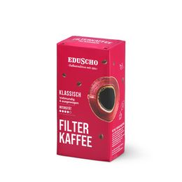 EDUSCHO Filterkaffee Klassisch - 12 x 500 g Gemahlen - Intensit&auml;t: 4/5