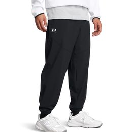 Under Armour Herren Trainingshose "UA VIBE WOVEN JOGGER"schwarz,, wei&szlig;, Gr. M, Obermaterial: 87% Polyester, 13% Elasthan, Hosen, kompakt verstaubar,
