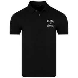 Plein Sport Poloshirt Mit Kleinem Logo, Schwarz