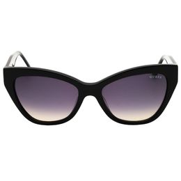 Gl&auml;nzende Schwarze Cat-eye-sonnenbrille Von Guess