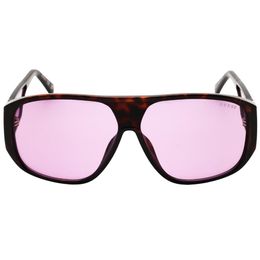 Guess Sonnenbrille Mit Dunkelbraunem Rahmen In Violett