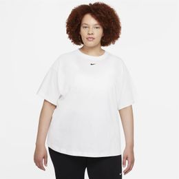 Damen Nike Essential Regular Fit Rundhals T-Shirt in Wei&szlig;/Schwarz