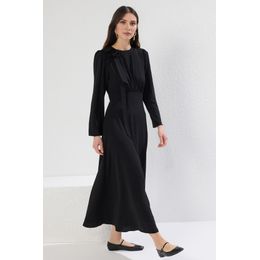 Langes, gerades, figurbetontes Hijab-Kleid f&uuml;r Damen, l&auml;ssig/alltagstauglich