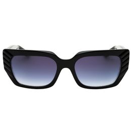 Guess Sonnenbrille Mit Gl&auml;nzend Schwarzem Rahmen Und Rauchfarbenen Verlaufsgl&auml;sern