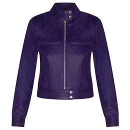 Schlichte Damen-Motorrad-Bikerjacke aus Leder &ndash; Braga