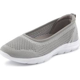 Lascana Damen Sneaker Ballerinas grau Gr&ouml;&szlig;e 42